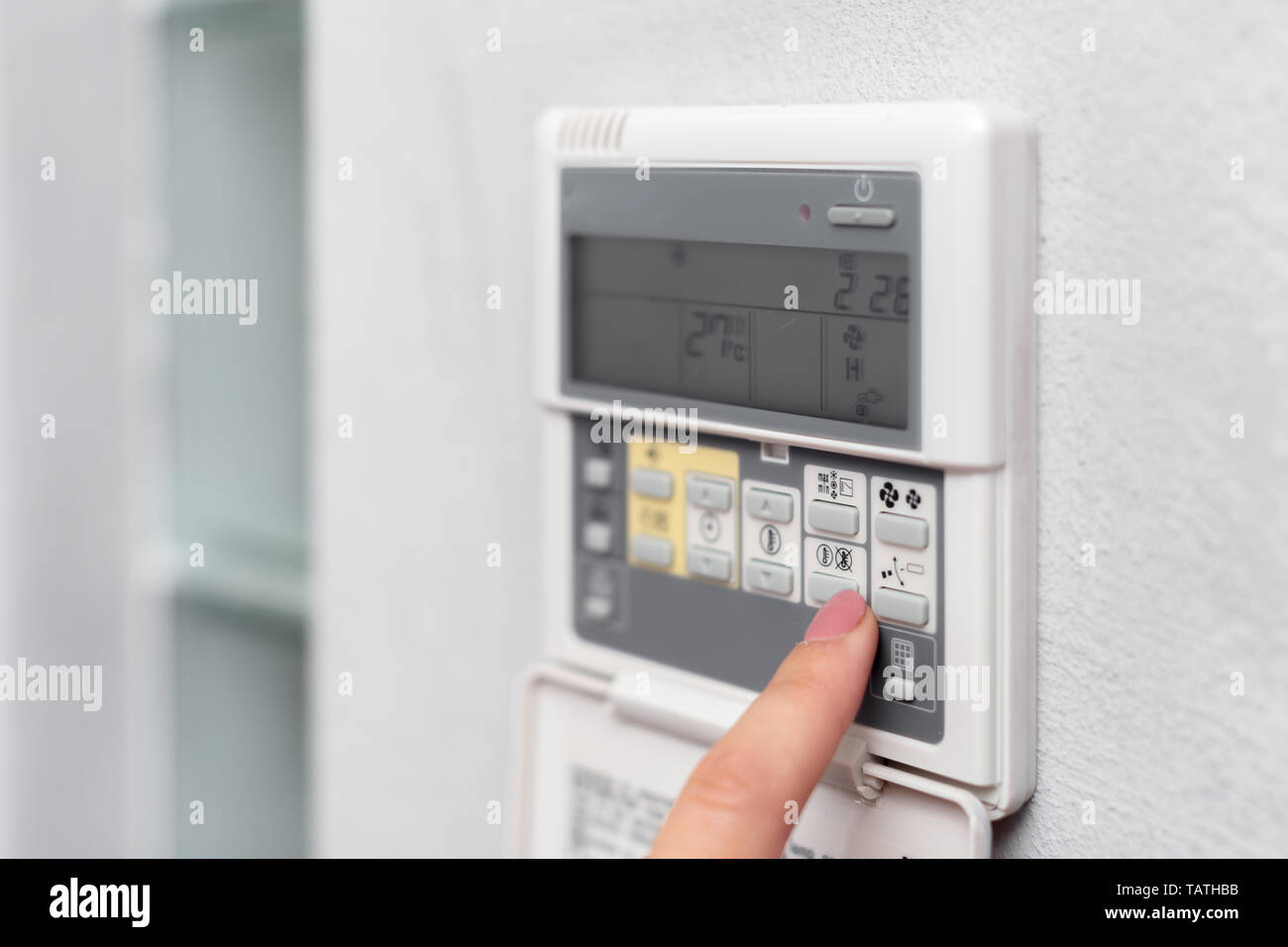 Air Conditioner Remote Control in a hotel room Stock Photo - Alamy