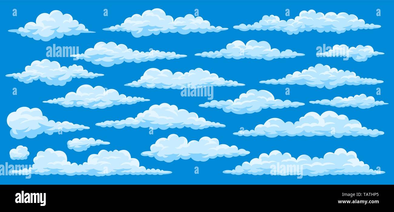 Set of cartoon clouds Stock Vector Image & Art - Alamy
