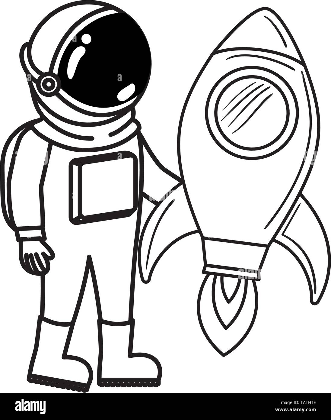 Simple Space Suit Drawing