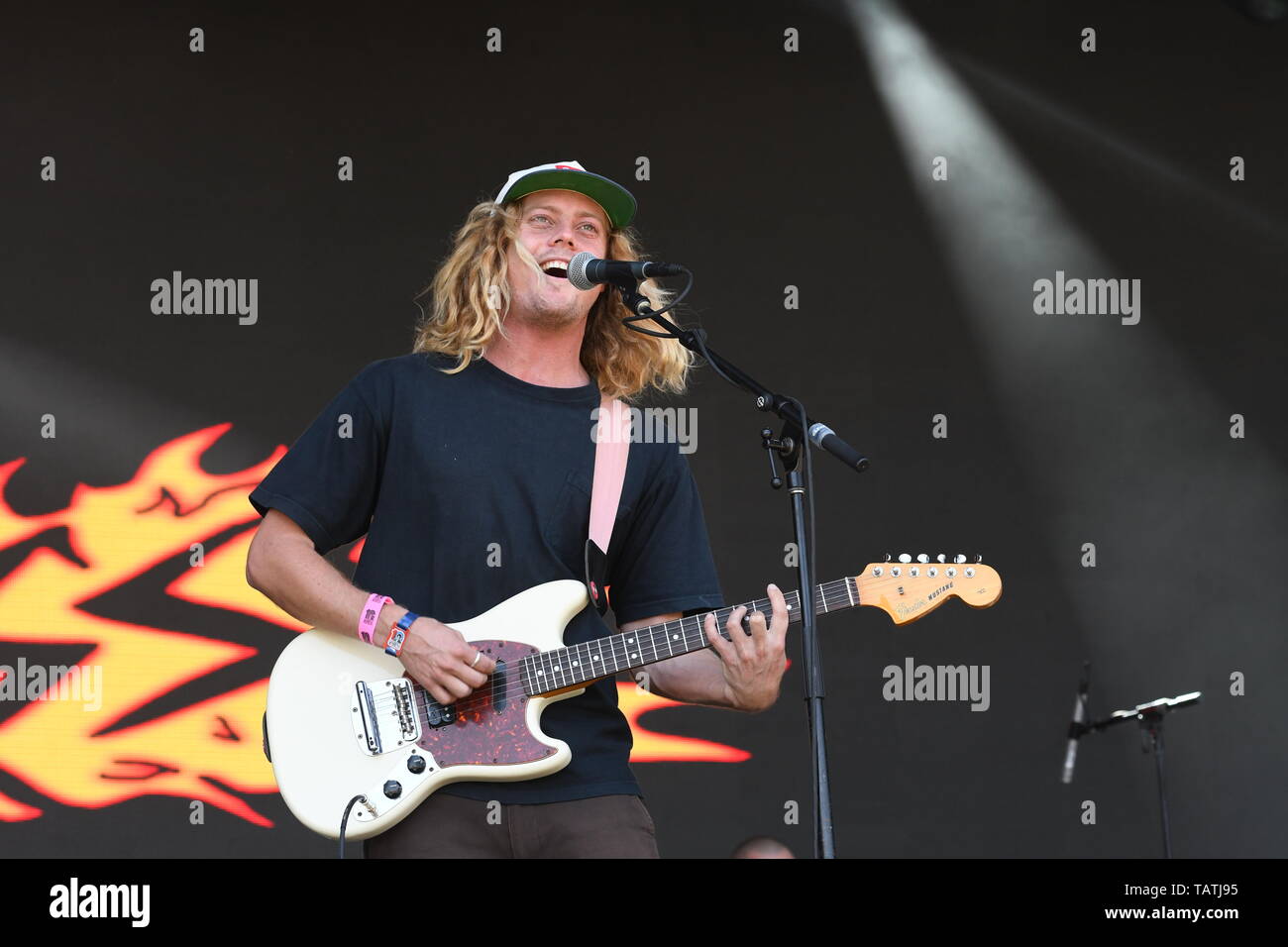 Singer, songwriter and guitarist Ben Reed is shown performing on stage ...