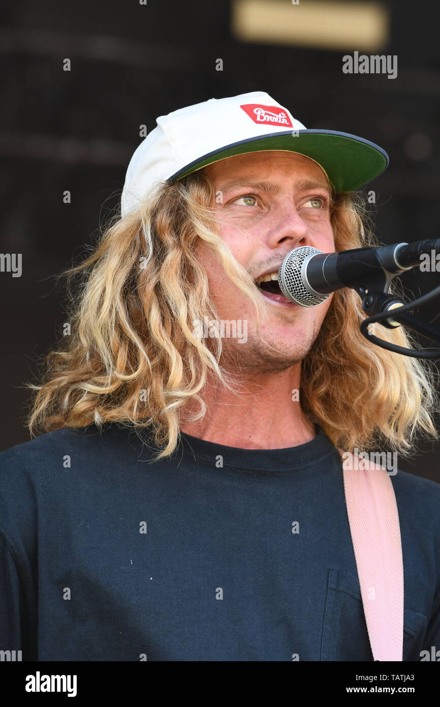 Singer, songwriter and guitarist Ben Reed is shown performing on stage ...