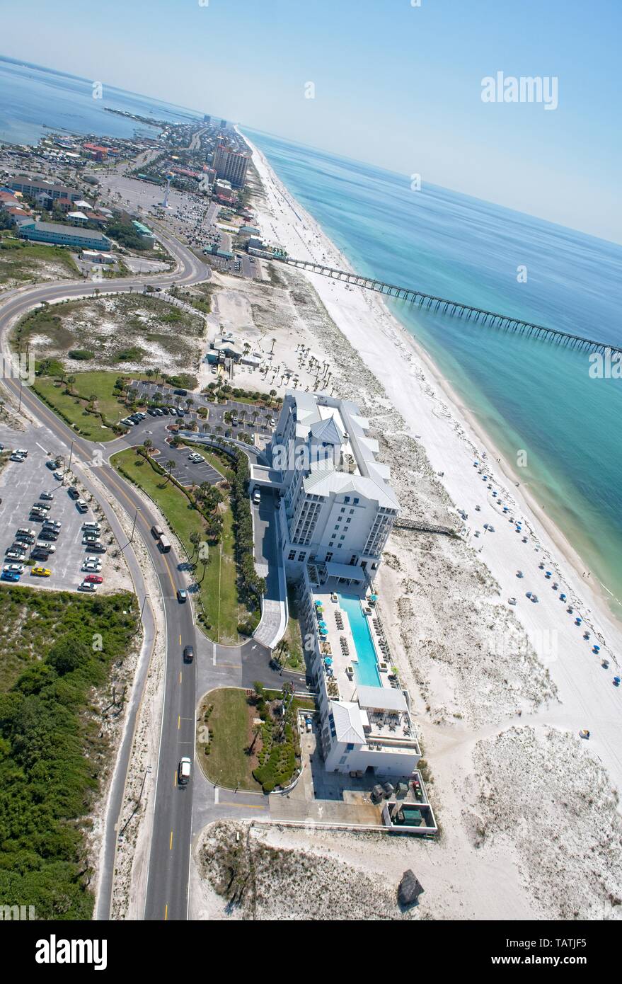 An Aerial View of Pensacola Beach, Florida USA Stock Photo - Alamy