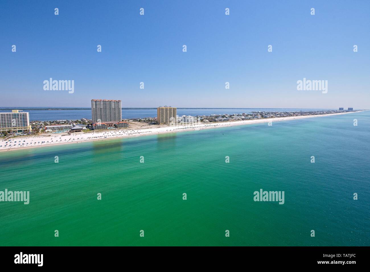 An Aerial View of Pensacola Beach, Florida USA Stock Photo - Alamy