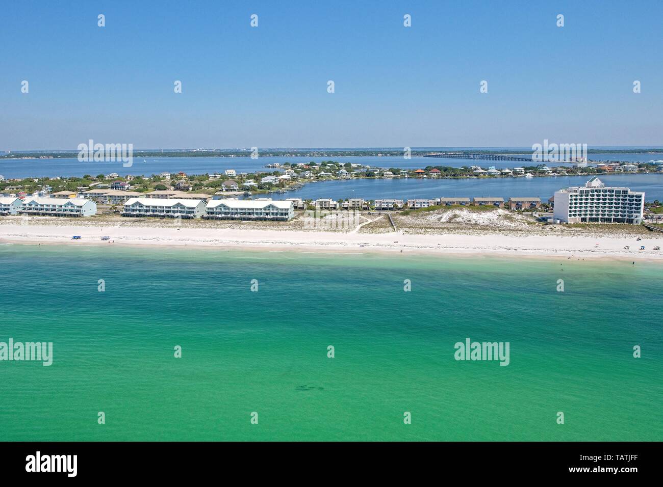 An Aerial View of Pensacola Beach, Florida USA Stock Photo - Alamy