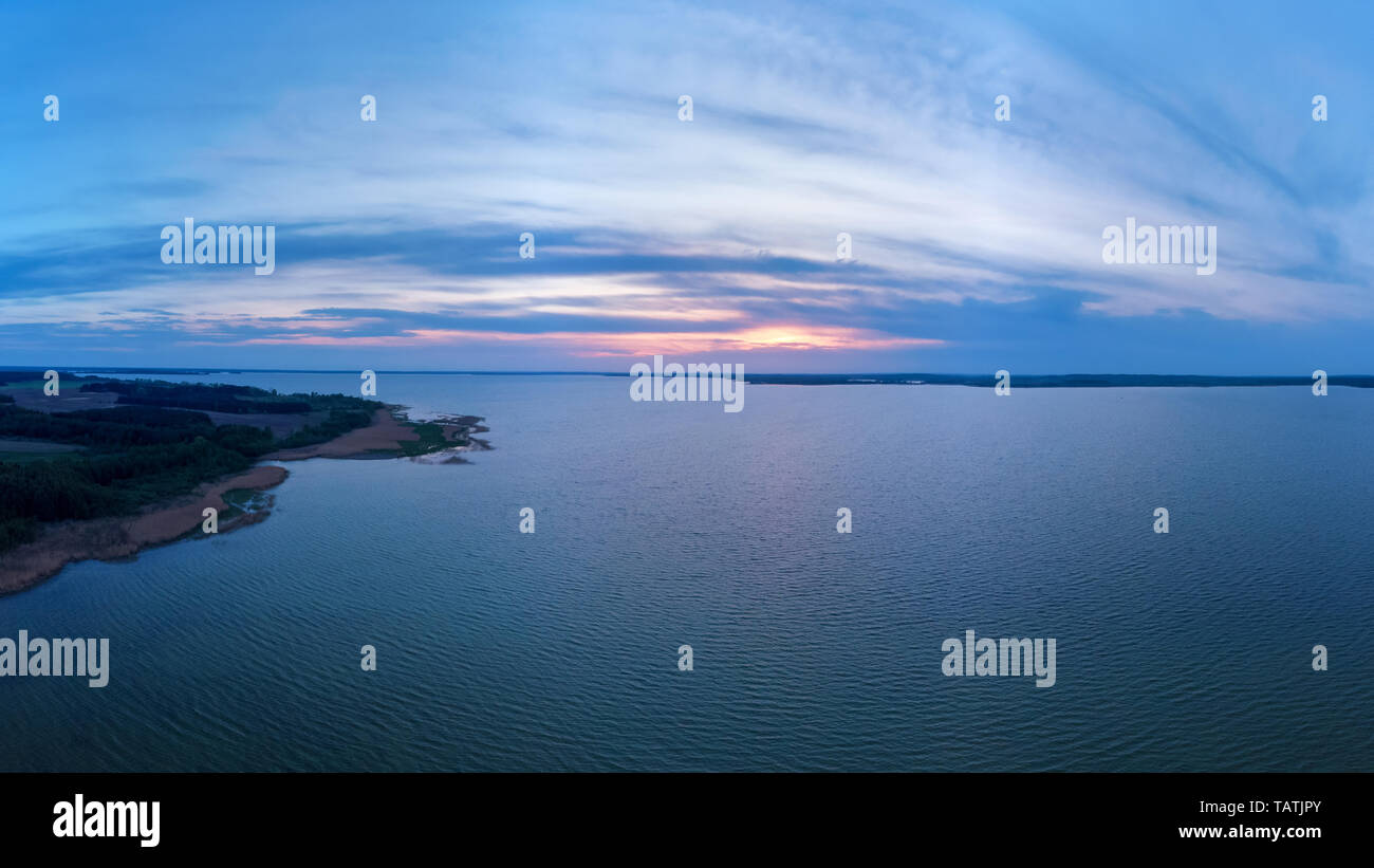 Evening lake aerial panorama hi-res stock photography and images - Alamy