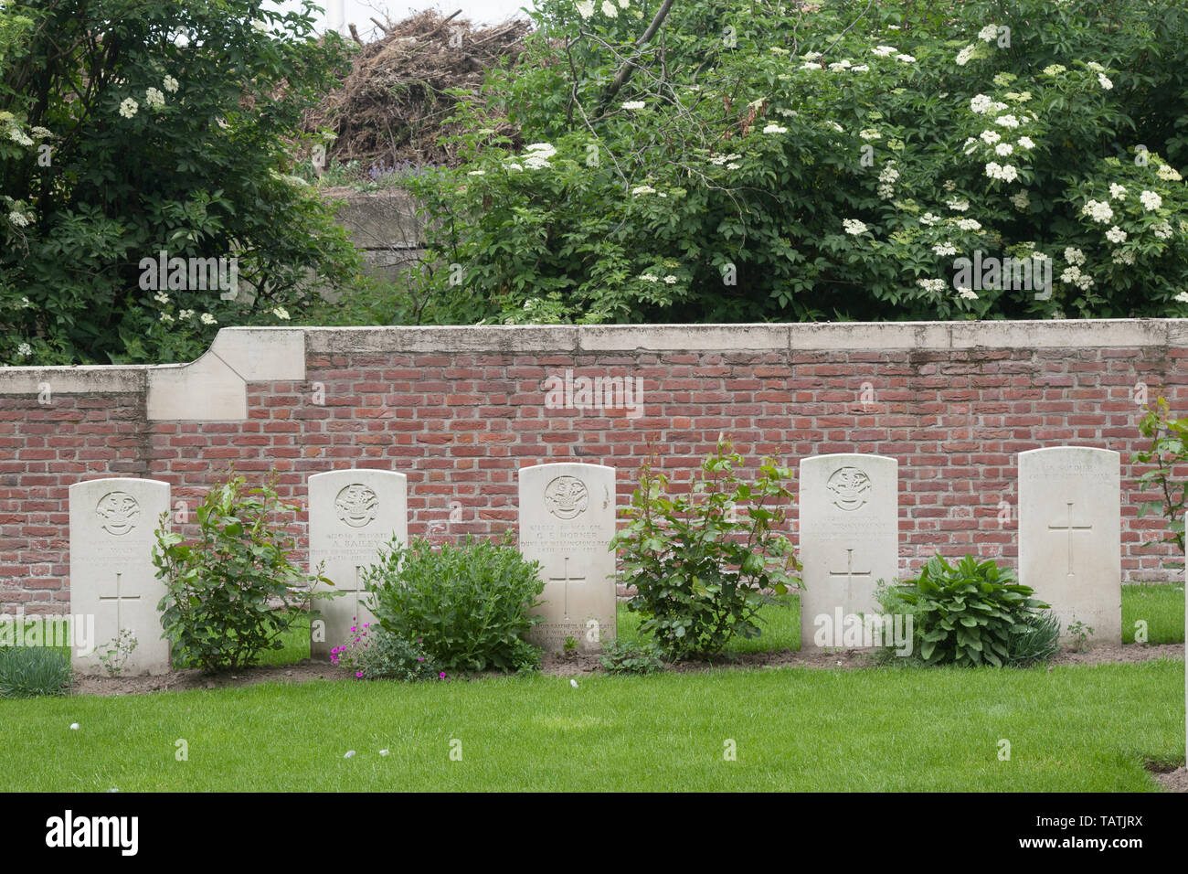 cemetery graveyard Ypres Ieper Belgium Stock Photo - Alamy