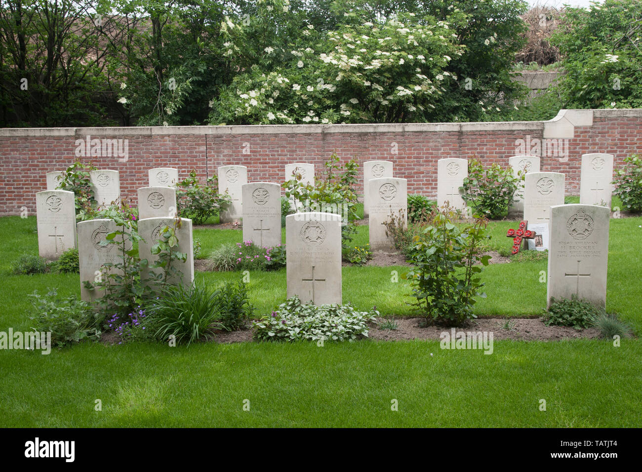 cemetery graveyard Ypres Ieper Belgium Stock Photo - Alamy