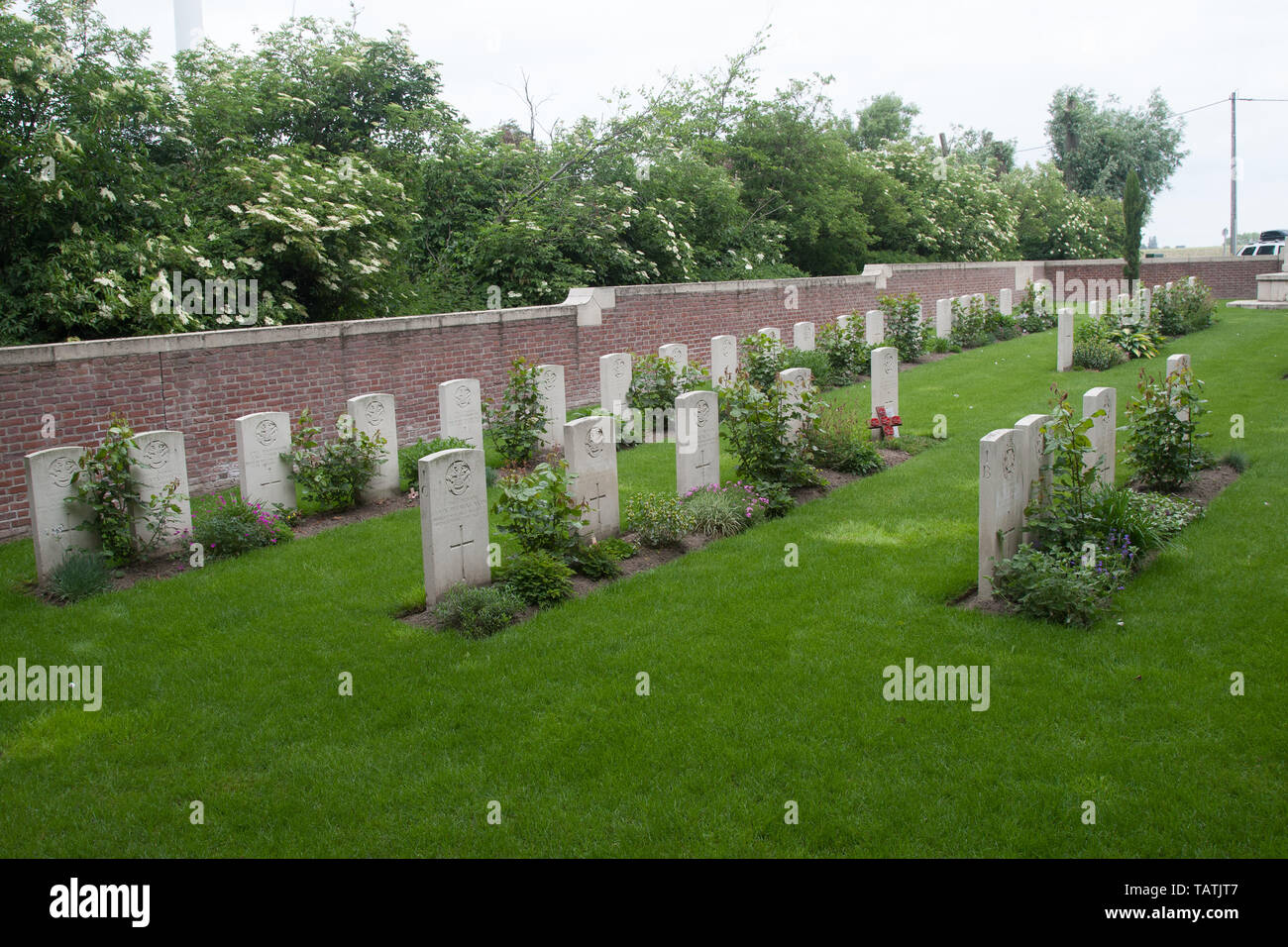 cemetery graveyard Ypres Ieper Belgium Stock Photo - Alamy
