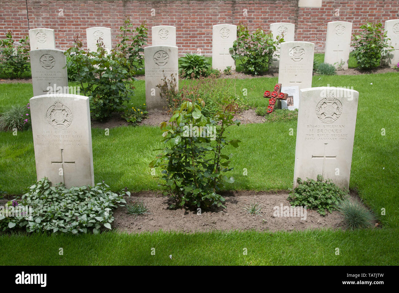cemetery graveyard Ypres Ieper Belgium Stock Photo - Alamy