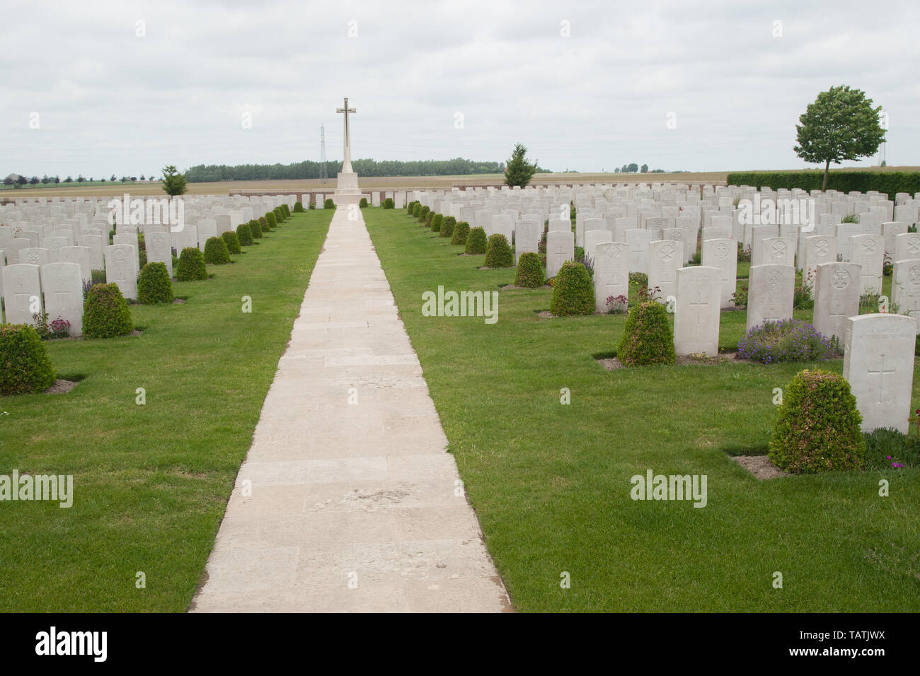 cemetery graveyard Ypres Ieper Belgium Stock Photo - Alamy