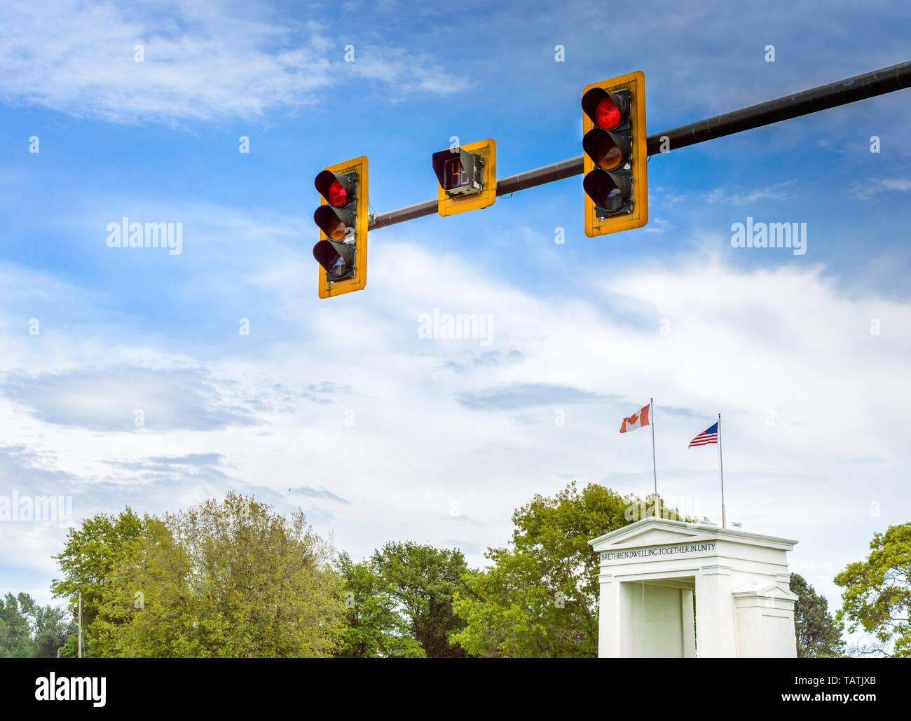 Border between two countries hi-res stock photography and images - Alamy