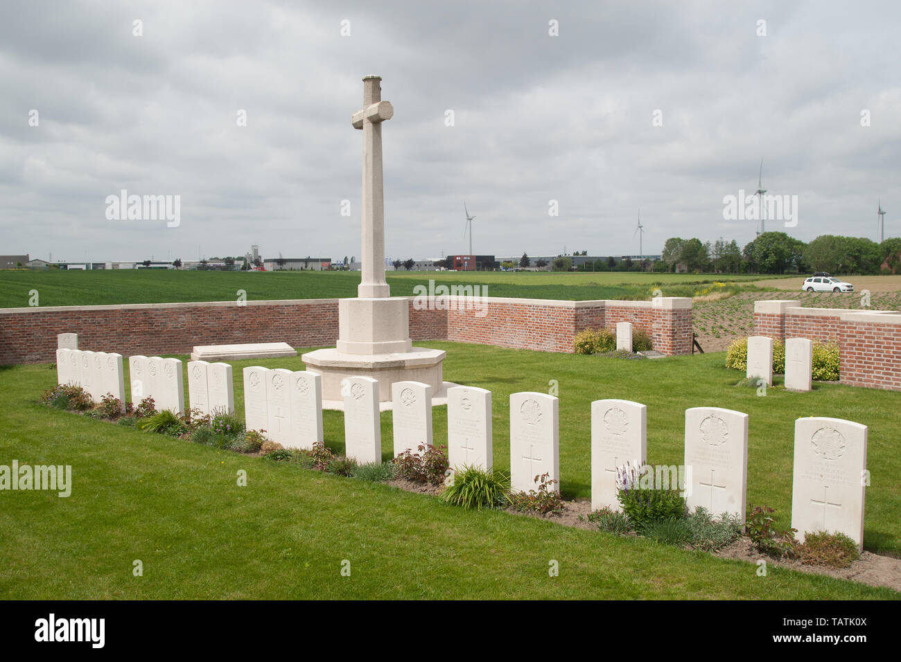 cemetery graveyard Ypres Ieper Belgium Stock Photo - Alamy