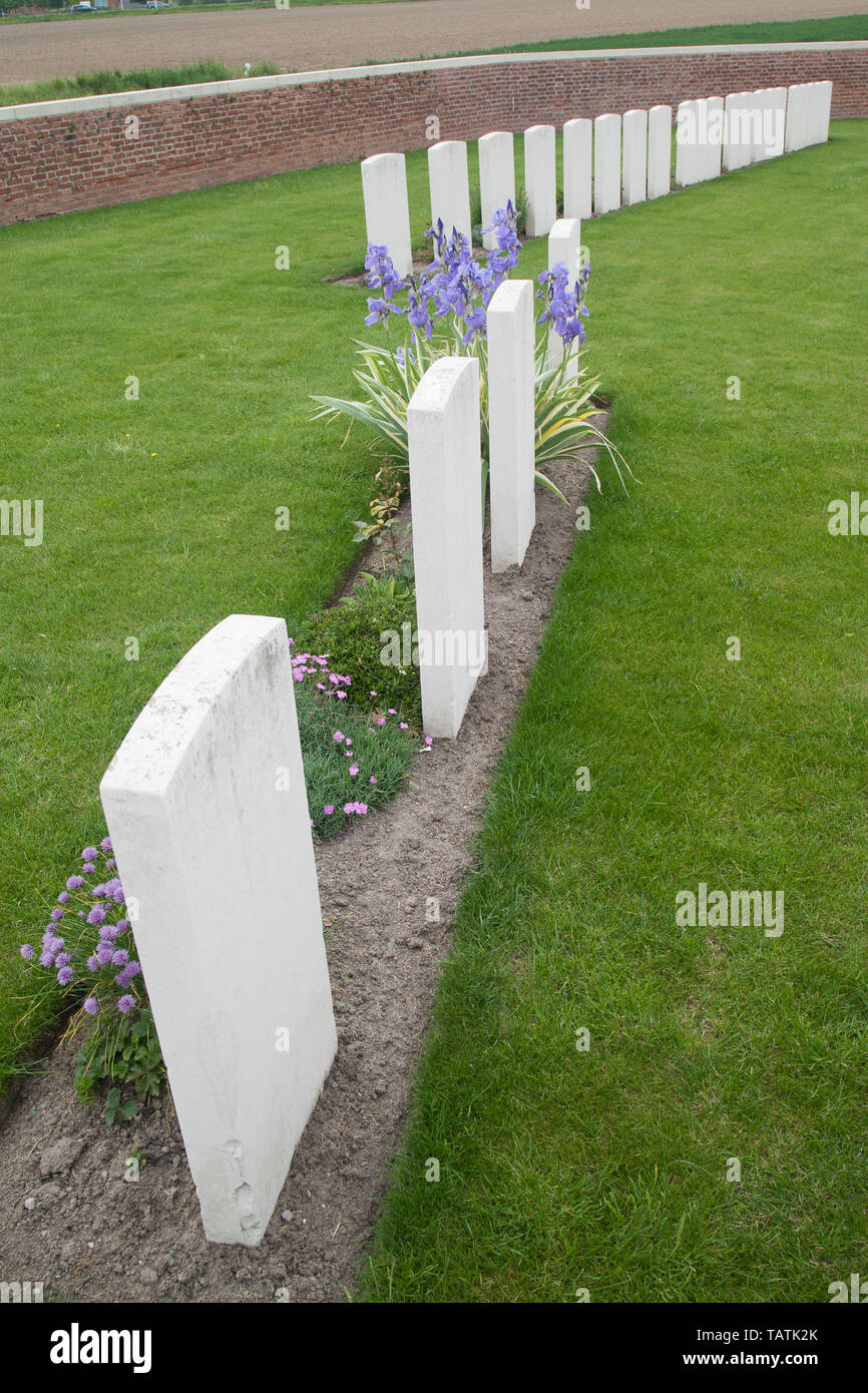 cemetery graveyard Ypres Ieper Belgium Stock Photo - Alamy