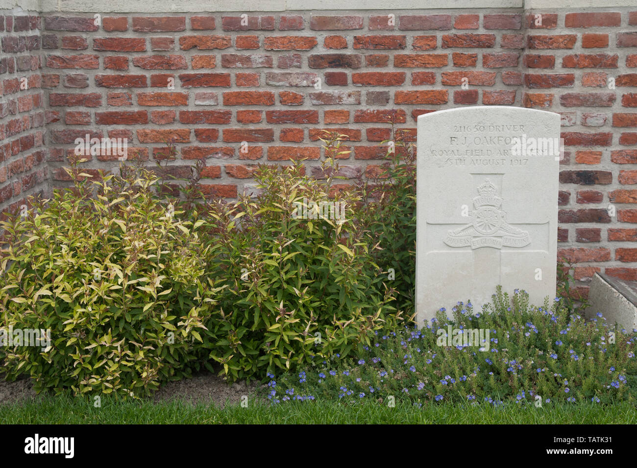 cemetery graveyard Ypres Ieper Belgium Stock Photo - Alamy