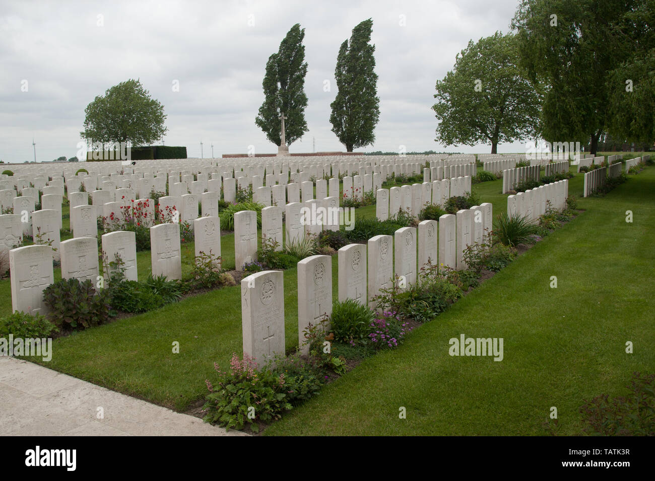cemetery graveyard Ypres Ieper Belgium Stock Photo - Alamy