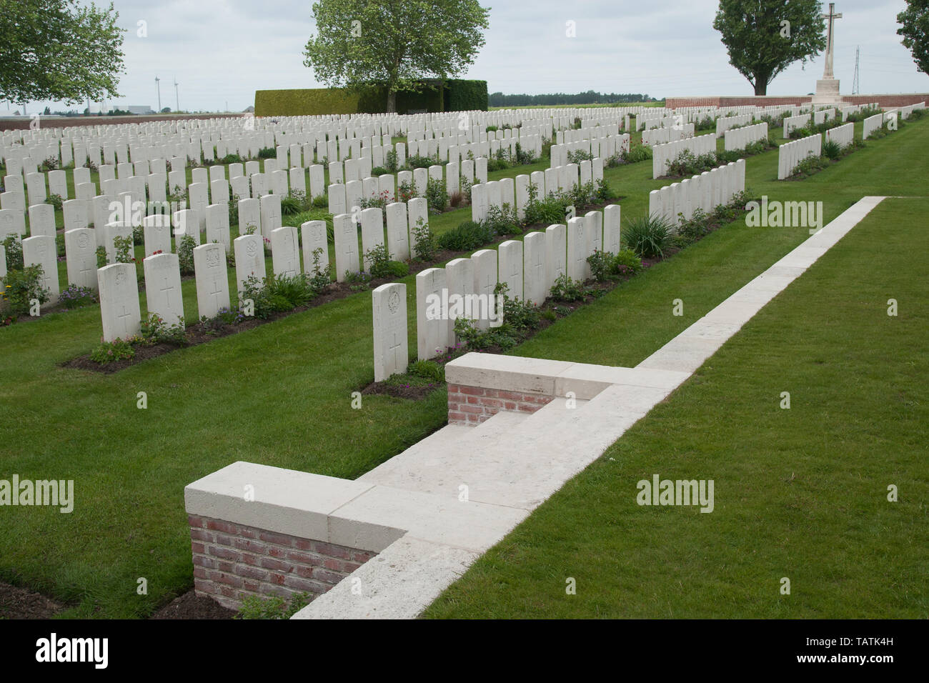 cemetery graveyard Ypres Ieper Belgium Stock Photo - Alamy