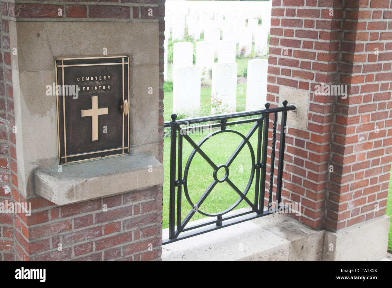cemetery graveyard Ypres Ieper Belgium Stock Photo - Alamy