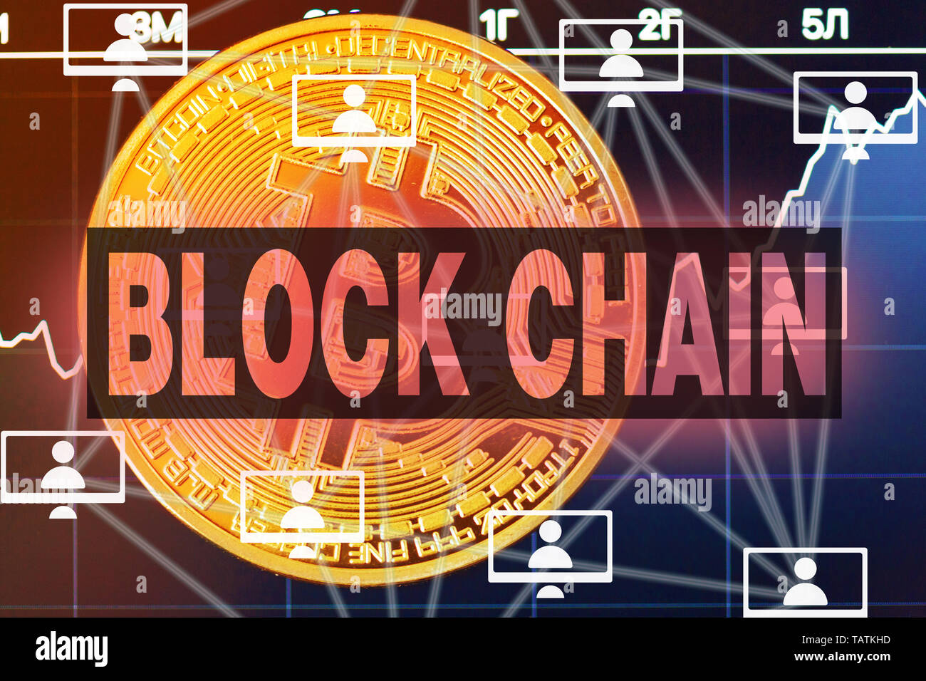 bitcoin crypto currency diagram Stock Photo - Alamy