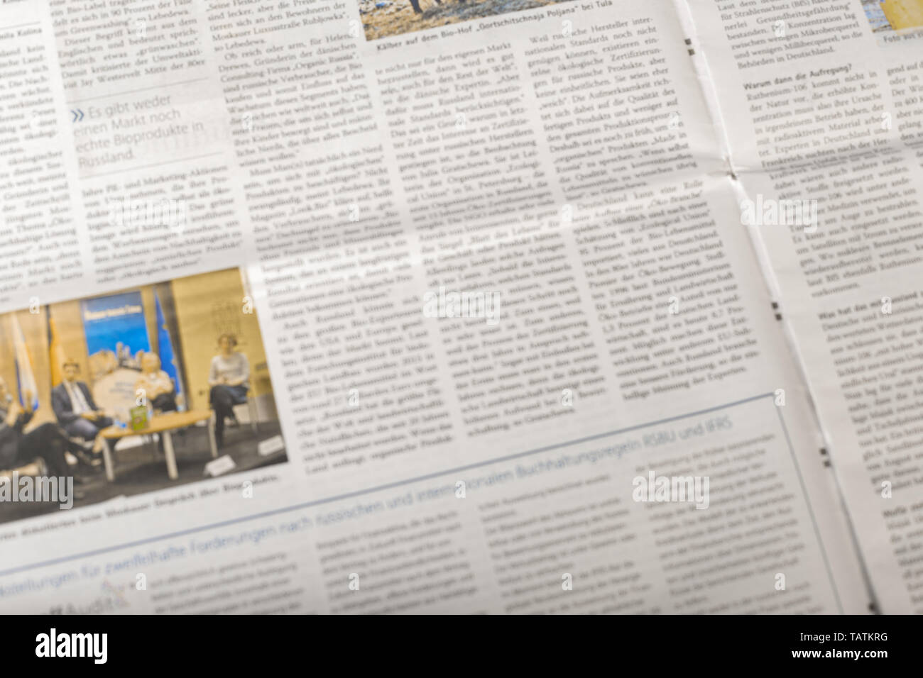 newspaper background, top view Stock Photo - Alamy