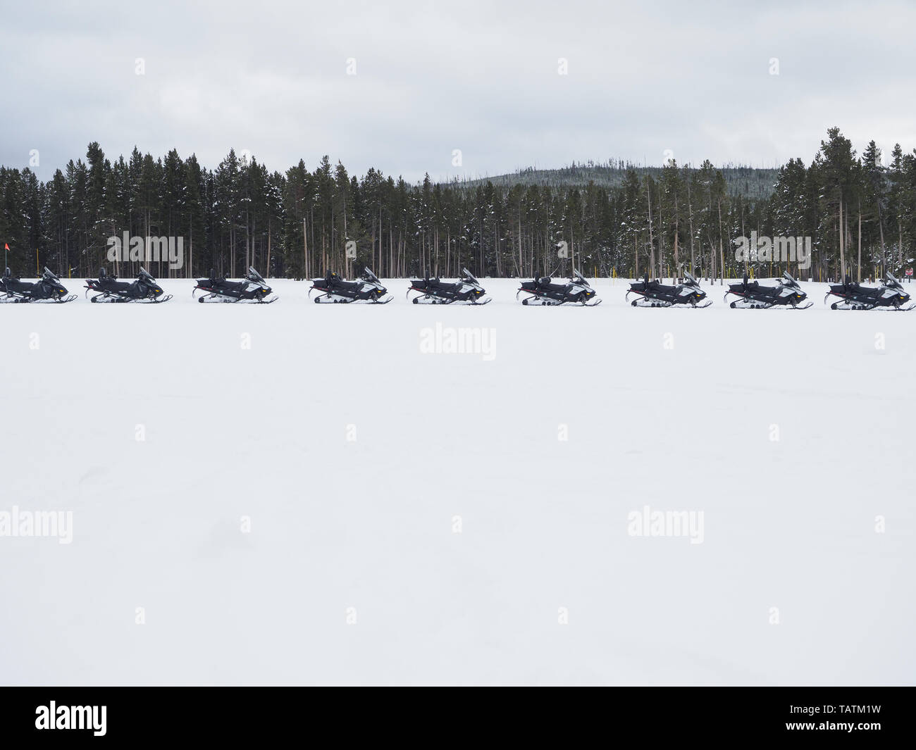 Yellowstone winter vehicle hi-res stock photography and images - Alamy
