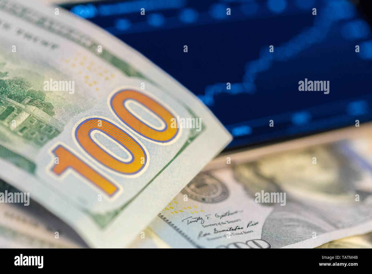 money and graph Stock Photo - Alamy