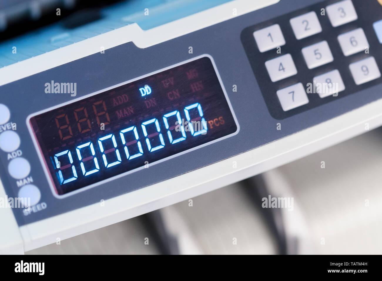 calculating machine close up Stock Photo - Alamy