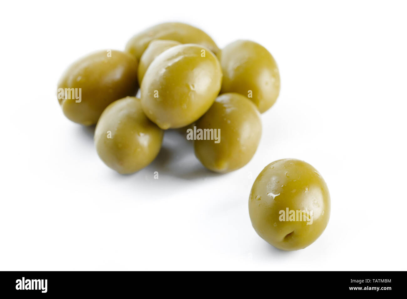 olive isolated on white Stock Photo - Alamy