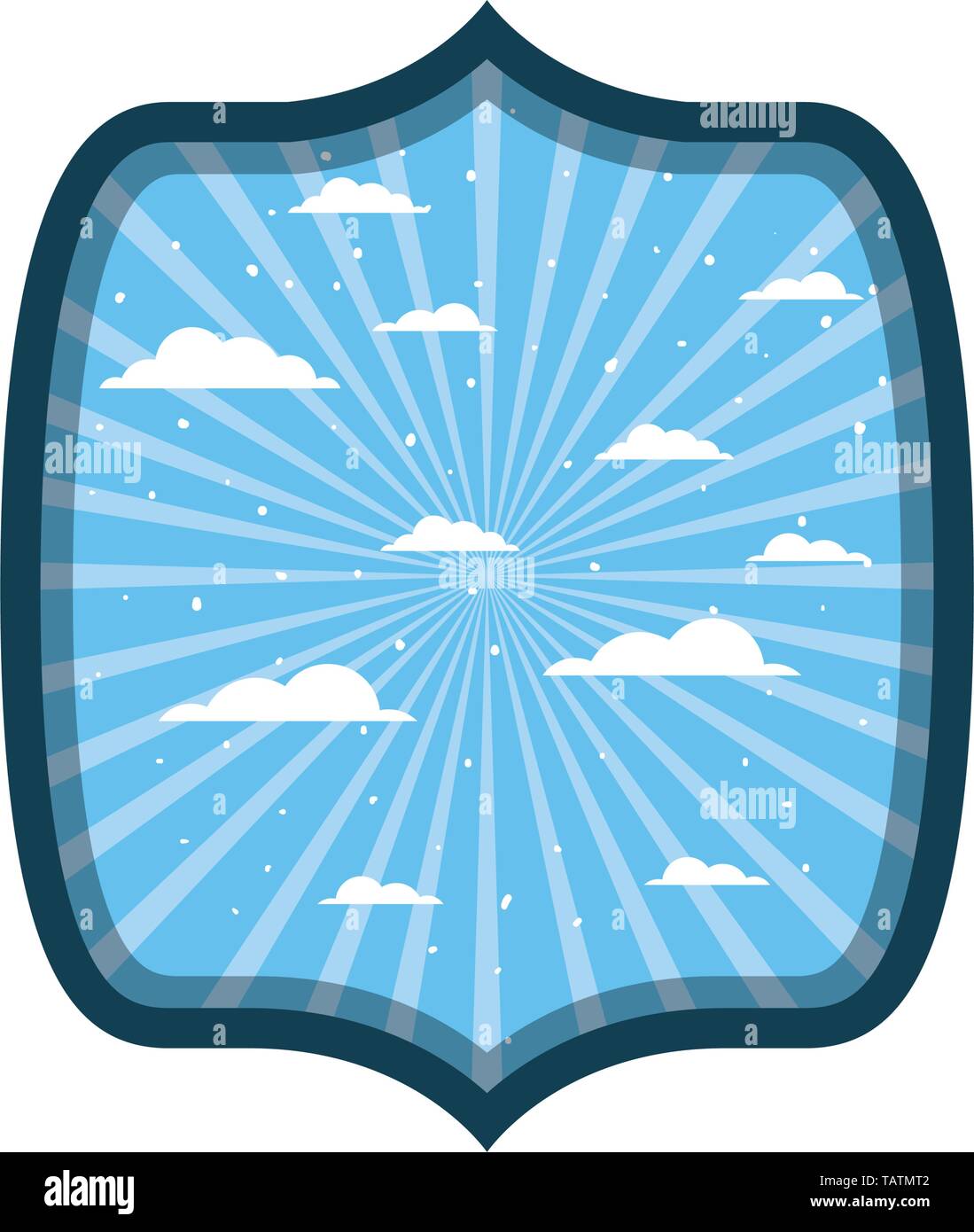 elegant frame with clouds background icon Stock Vector Image & Art - Alamy