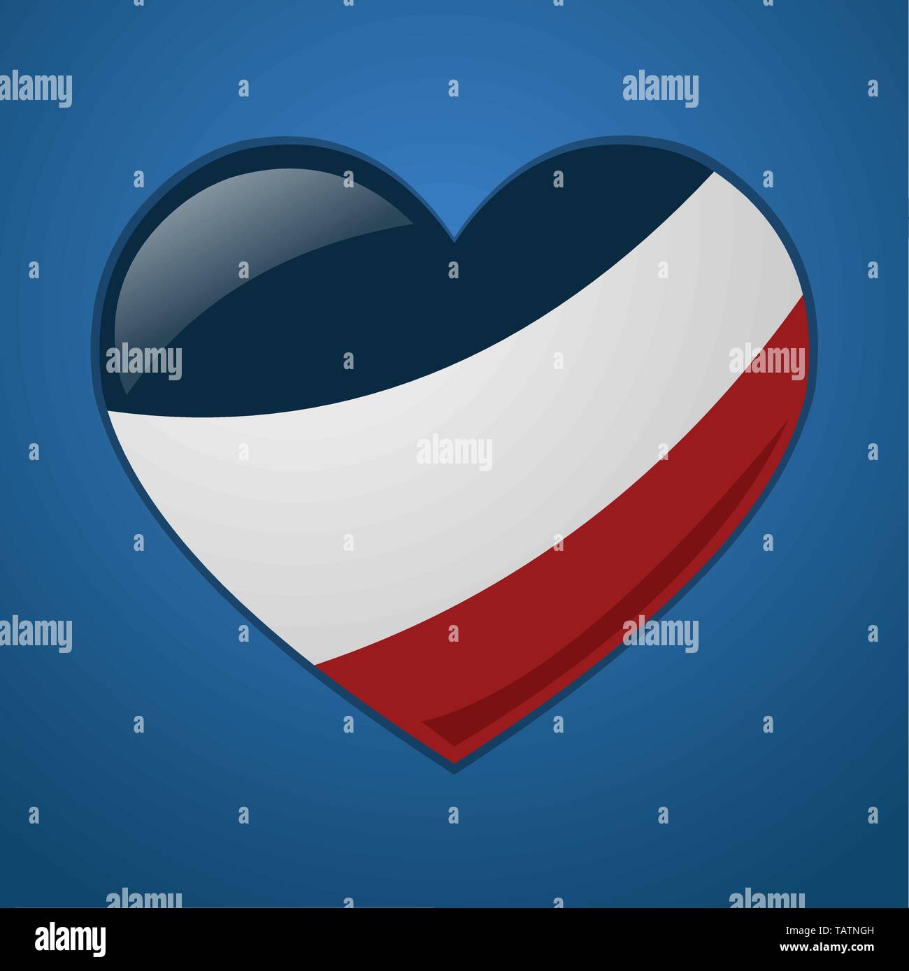 Isolated heart shape french flag hi-res stock photography and images ...