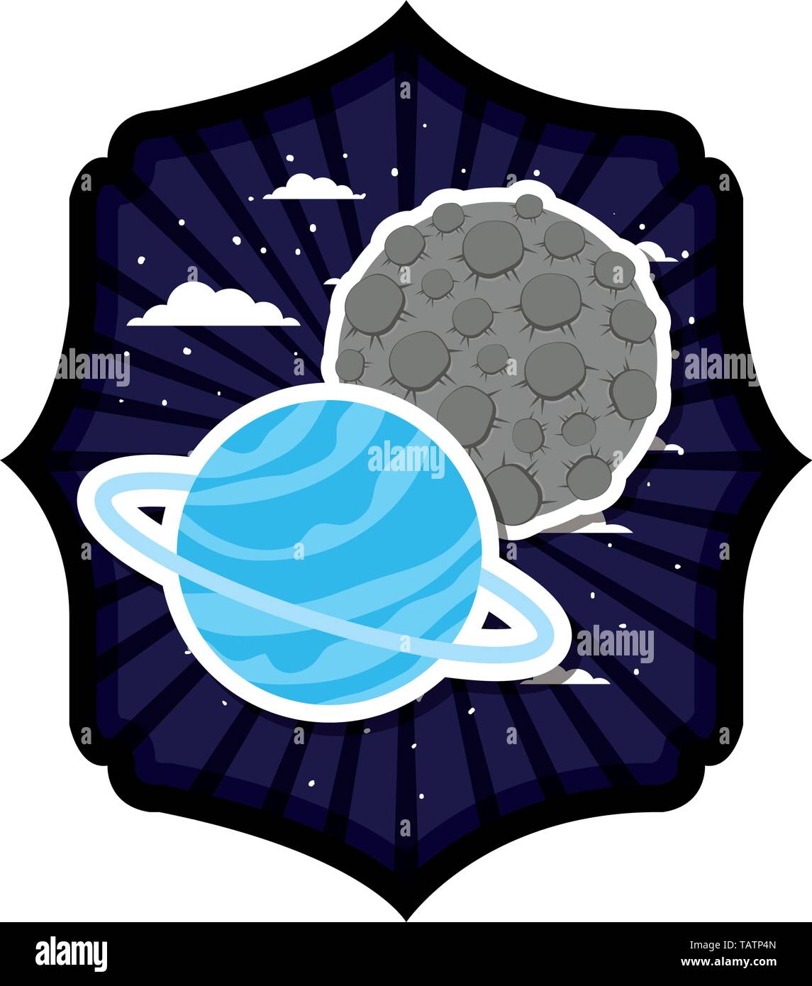 frame with planet of the solar system Stock Vector Image & Art - Alamy