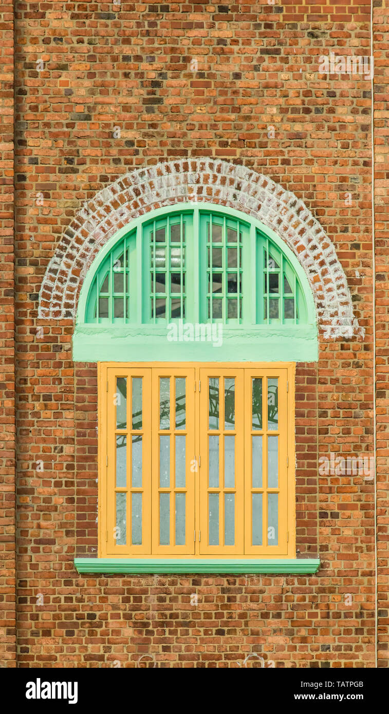 vintage design style window building facade Stock Photo - Alamy