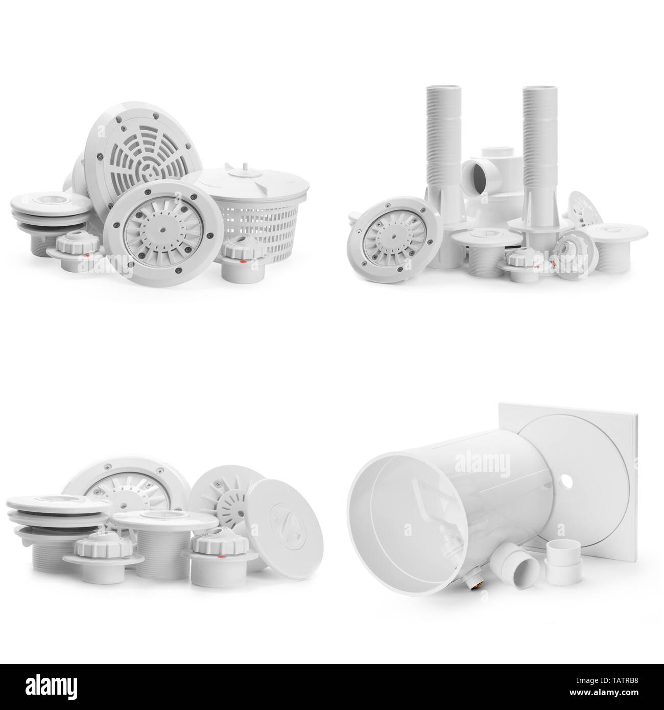 Plumber tubes for water isolated on a white background Stock Photo - Alamy