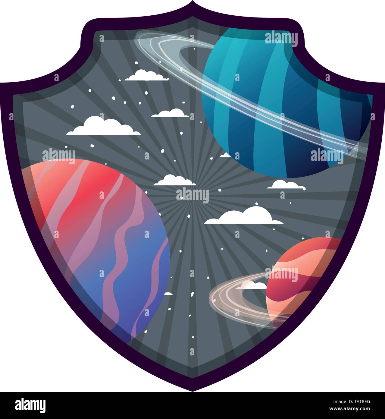 frame with planets of the solar system Stock Vector Image & Art - Alamy