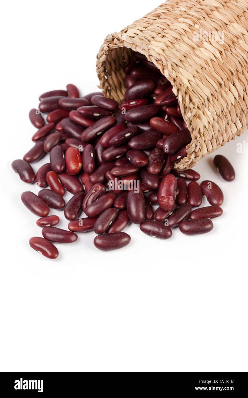 Red bean isolated on white background Stock Photo - Alamy