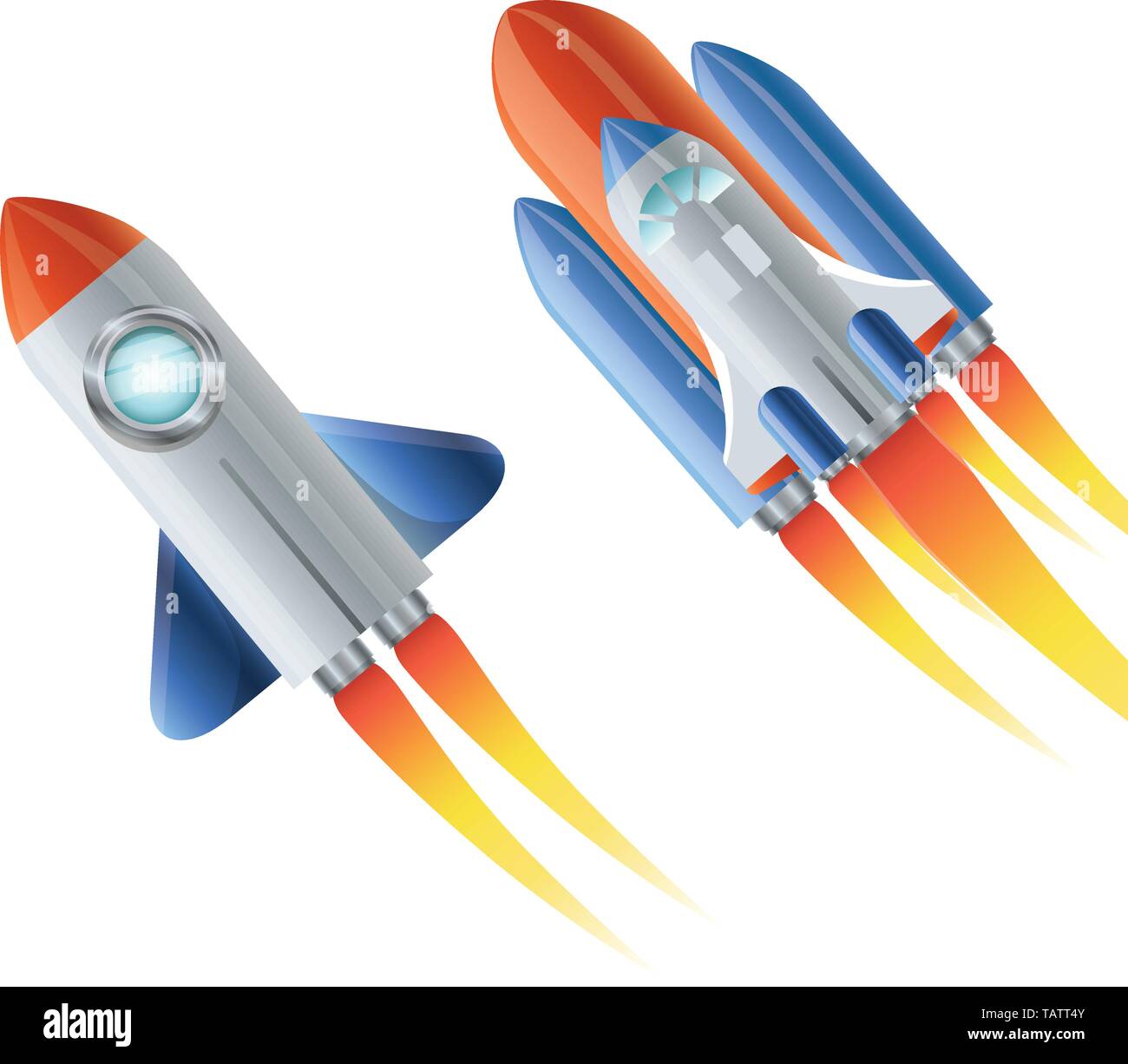 rocket flying with white background Stock Vector Image & Art - Alamy