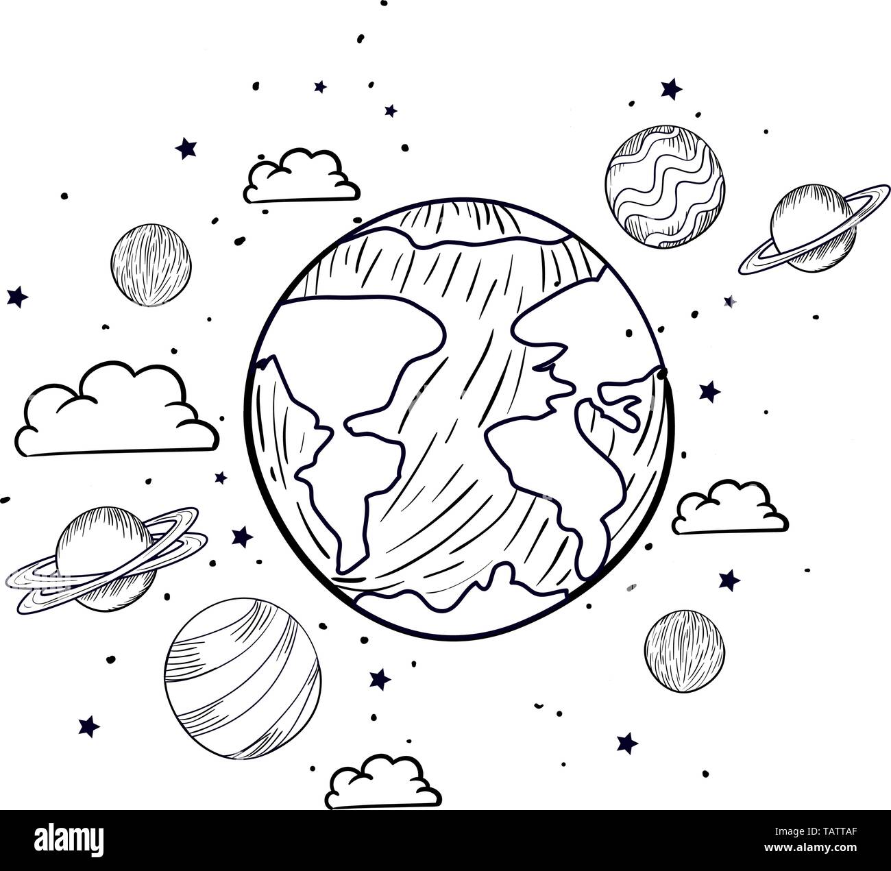 planets of the solar system isolated icon Stock Vector Image & Art - Alamy