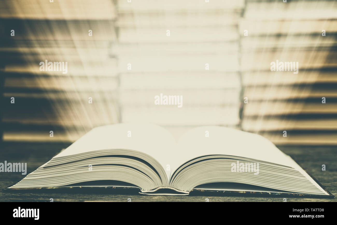 Book pages emit light. Symbol of wisdom, knowledge and learning Stock ...