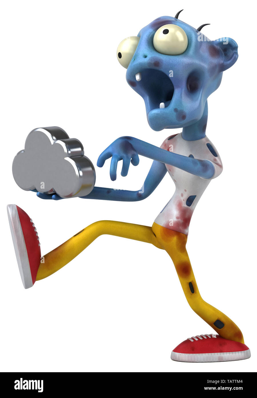 Fun zombie - 3D Illustration Stock Photo - Alamy