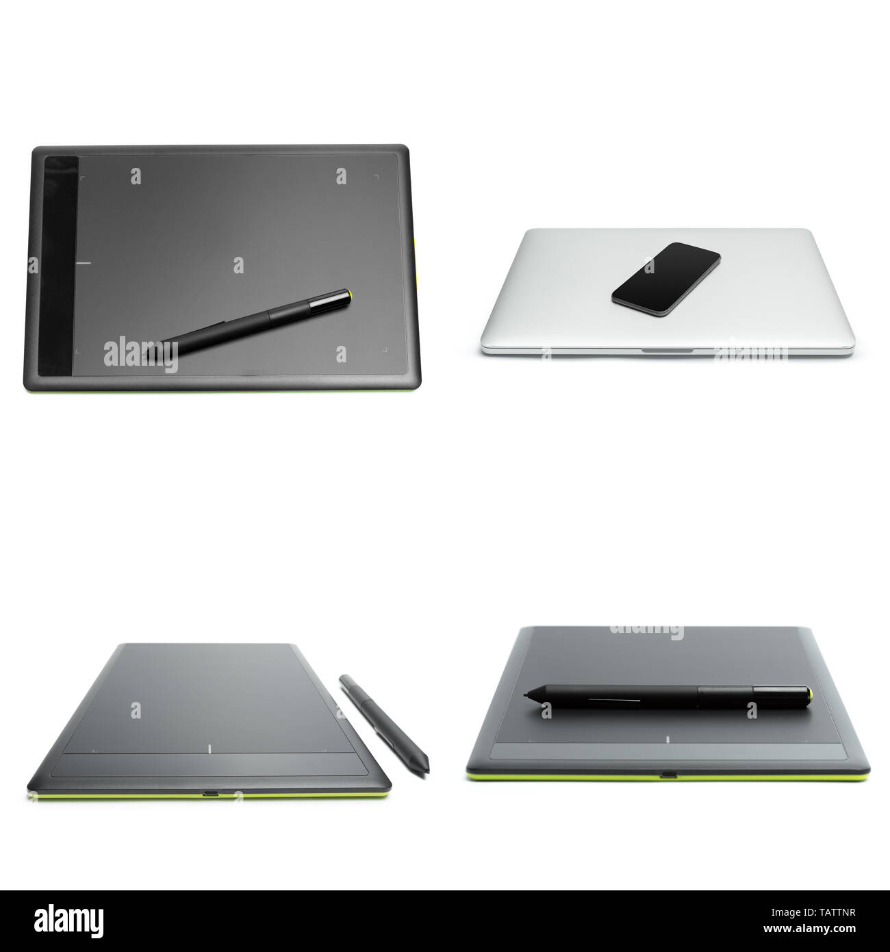 graphic tablet with pen for illustrators and designers, isolated on ...