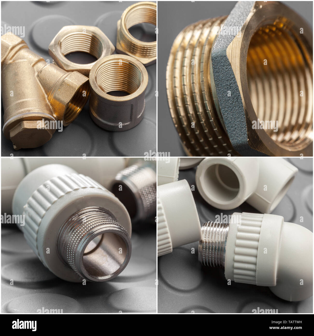 set of plumbing items Stock Photo - Alamy