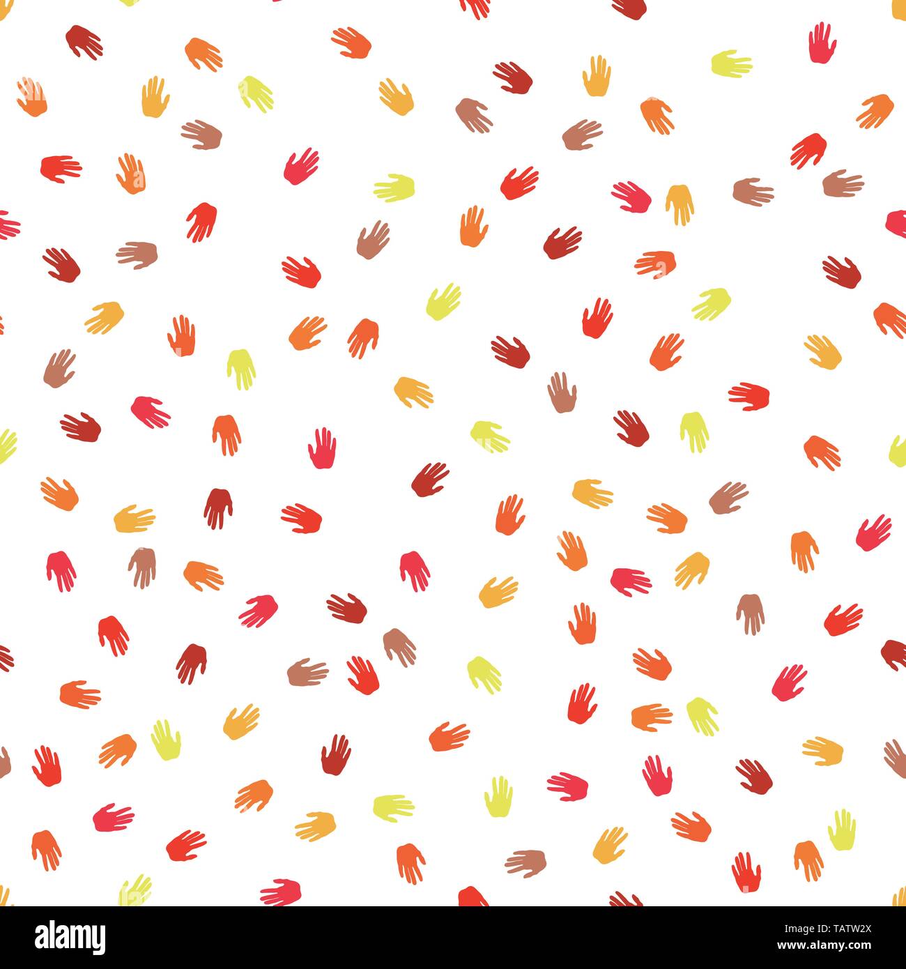 Hand prints. Seamless pattern background. Vector illustration design ...