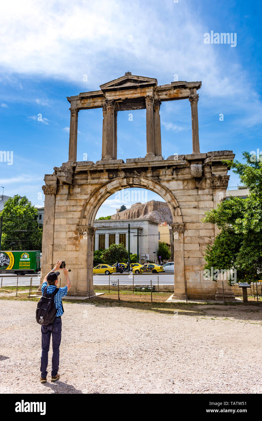 The Arch of Hadrian, most commonly known in Greek as Hadrian's Gate in ...