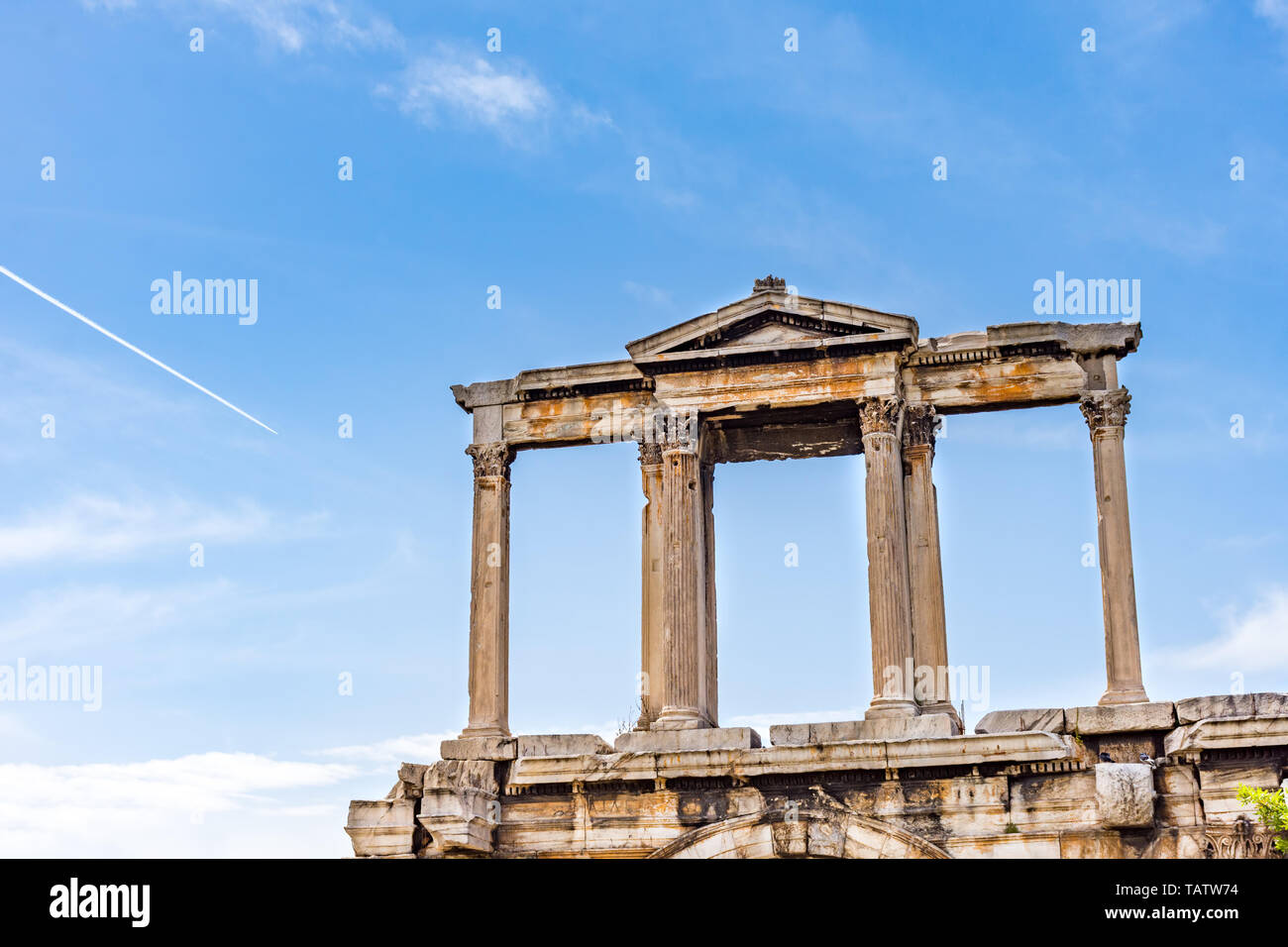 The Arch of Hadrian, most commonly known in Greek as Hadrian's Gate in ...