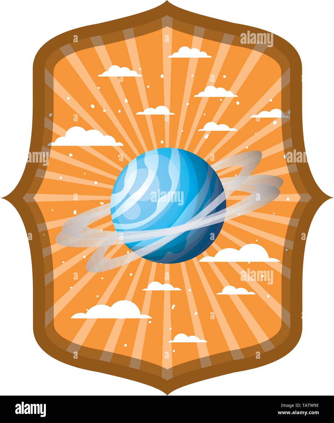 frame with planet of the solar system Stock Vector Image & Art - Alamy