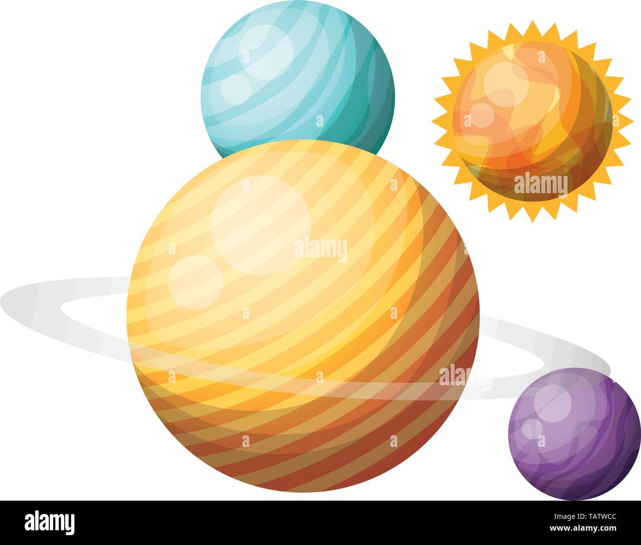planets of the solar system isolated icon Stock Vector Image & Art - Alamy