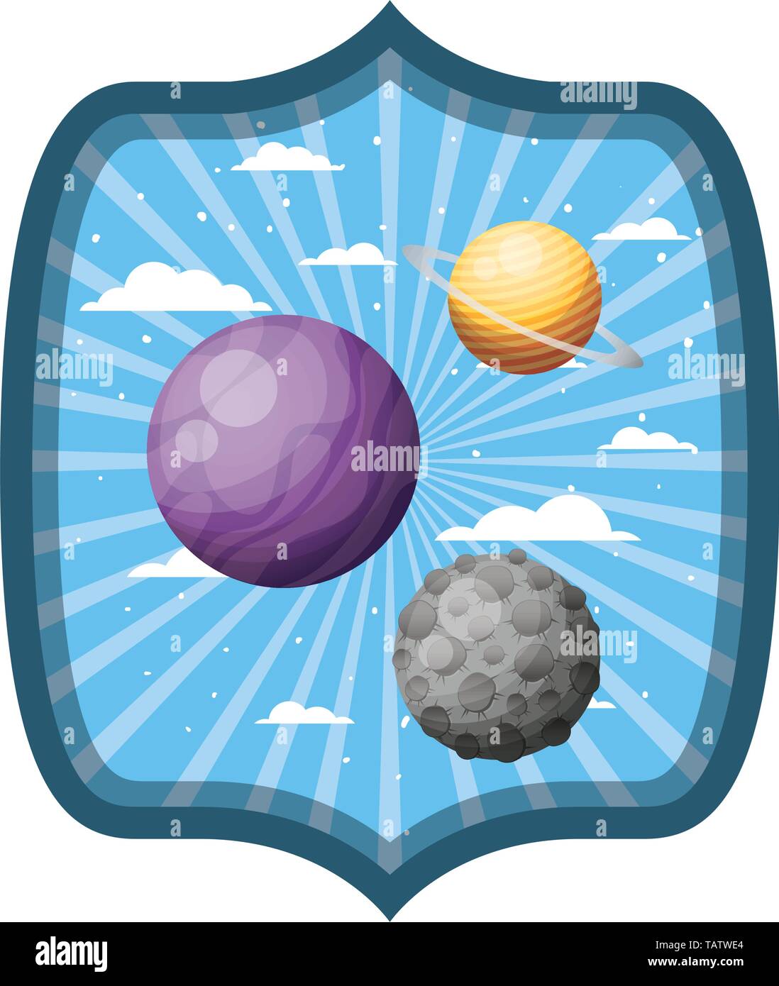 frame with planets of the solar system Stock Vector Image & Art - Alamy