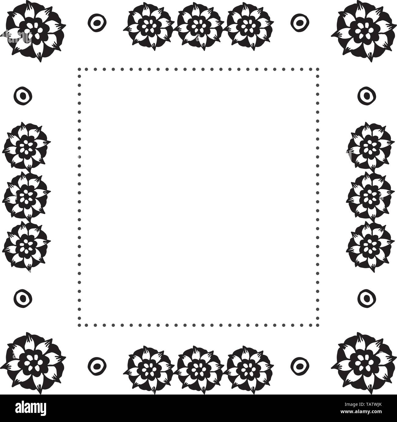 Vector illustration of backdrop on a white for various drawing flower ...