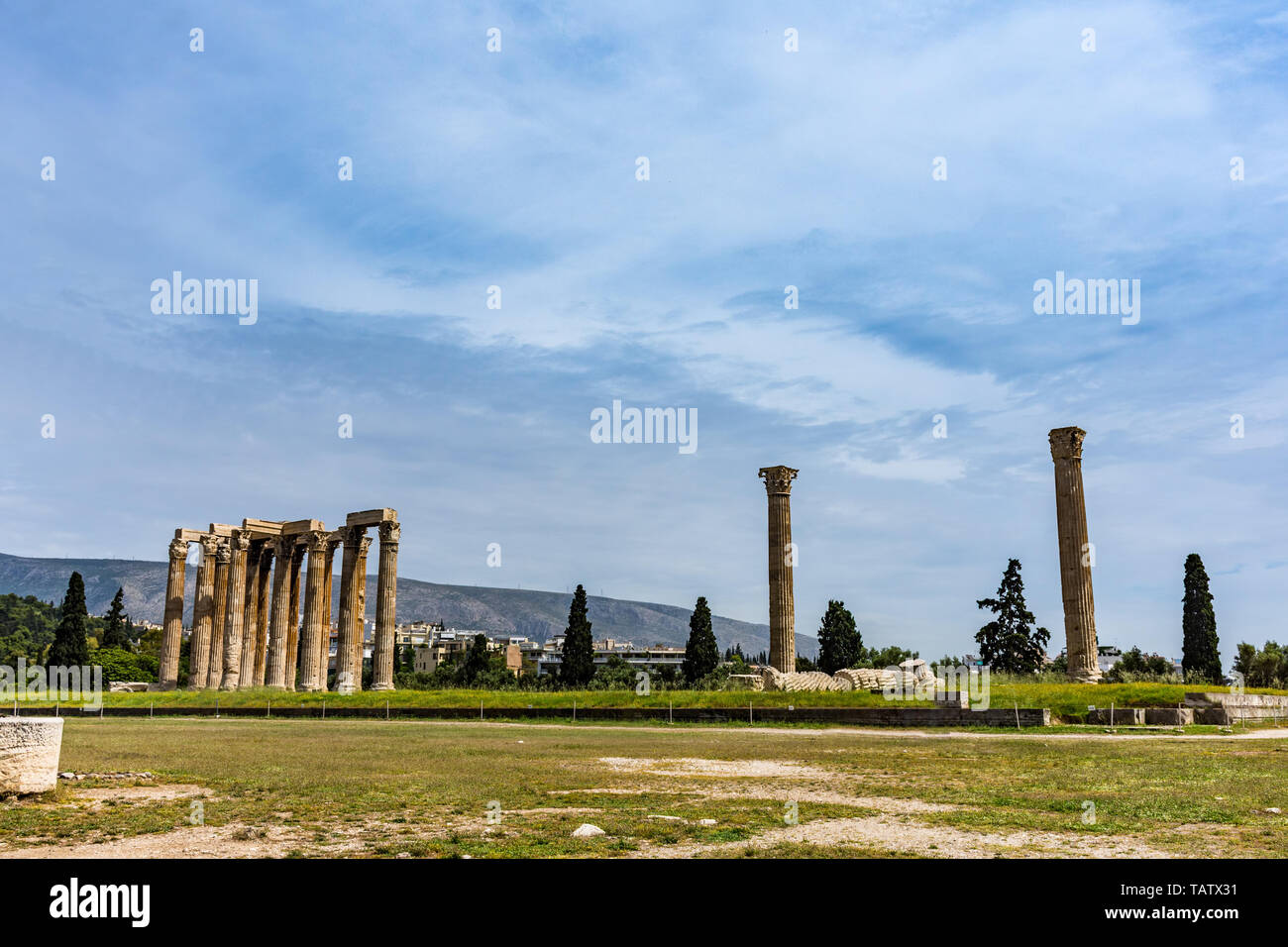 The Temple of Olympian Zeus, the remains of the largest Temple in ...
