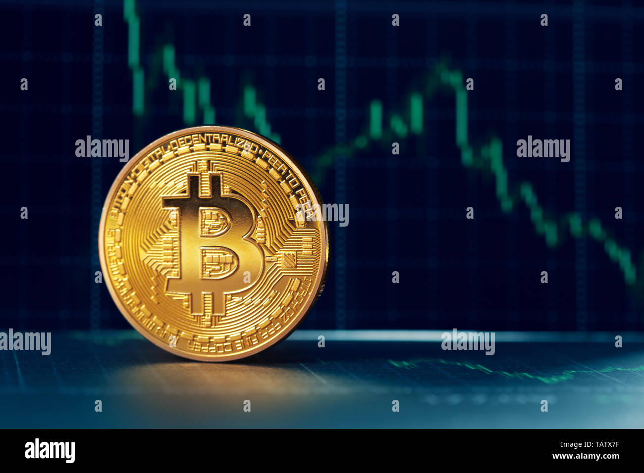 bitcoin and chart Stock Photo - Alamy