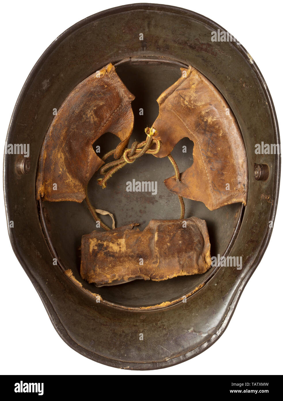 Body armour, helmets, German steel helmet M16, interior, Editorial-Use ...